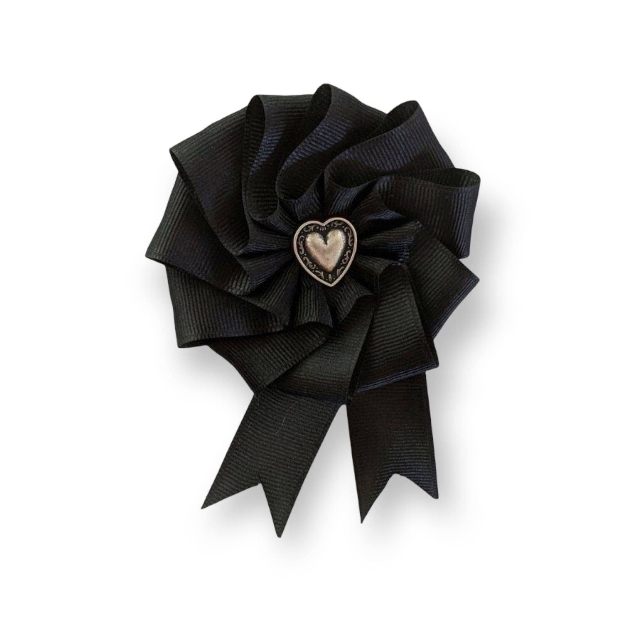 Black Mourning Cockade for Hat or Clothing Grieving Heart - Etsy