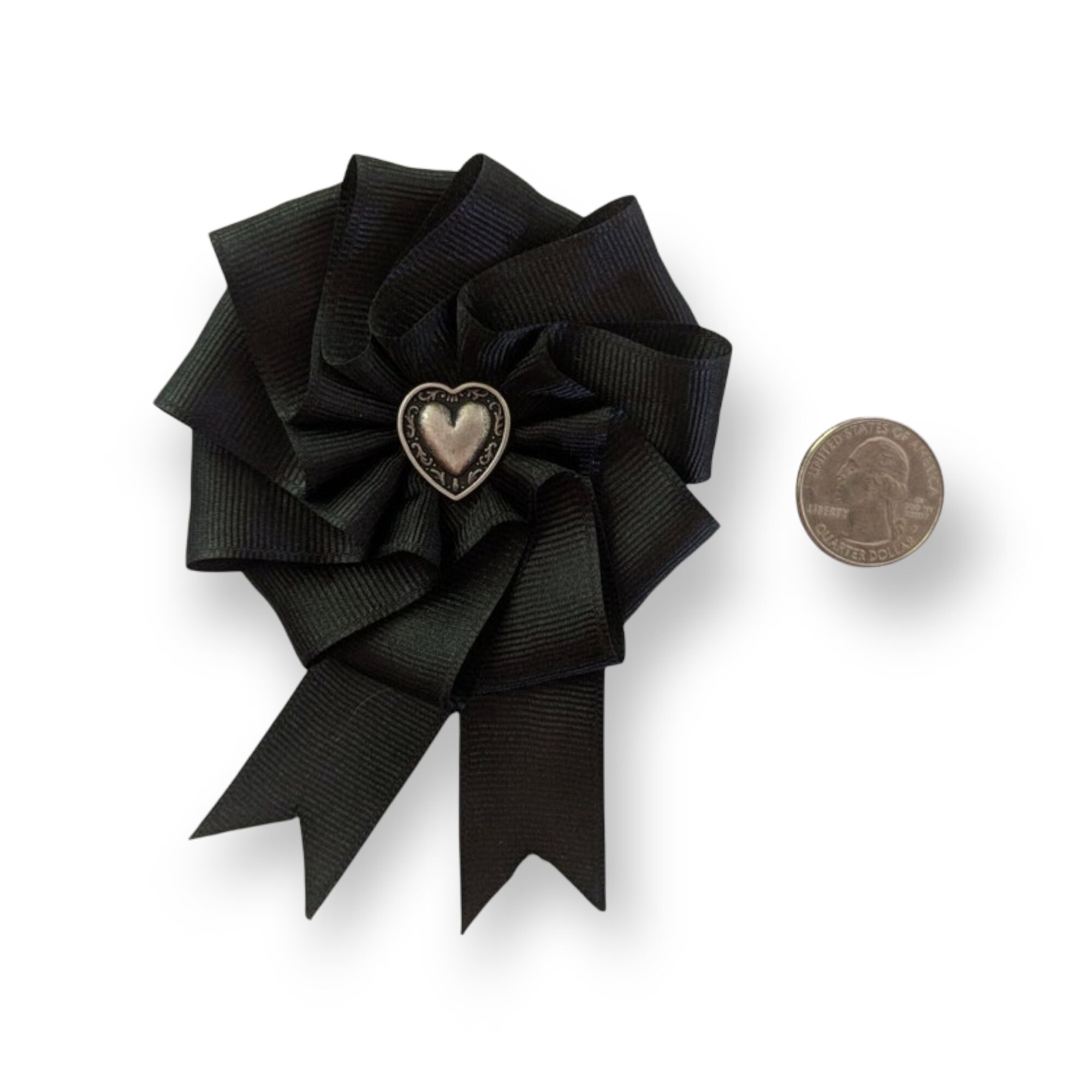 Black Mourning Cockade for Hat or Clothing Grieving Heart - Etsy