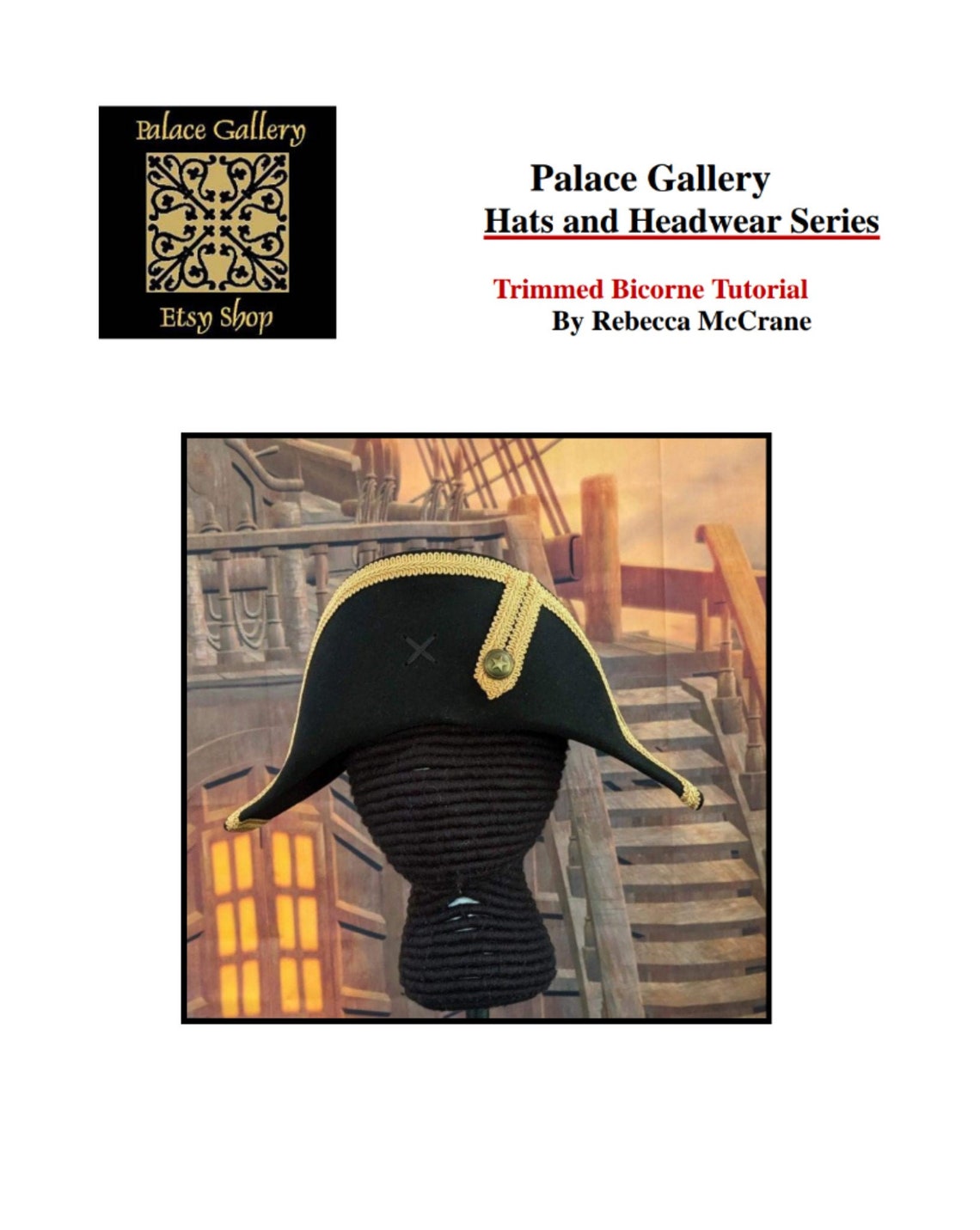 DIY Trimmed Bicorne Hat Making Tutorial DIY Bicorne | Etsy