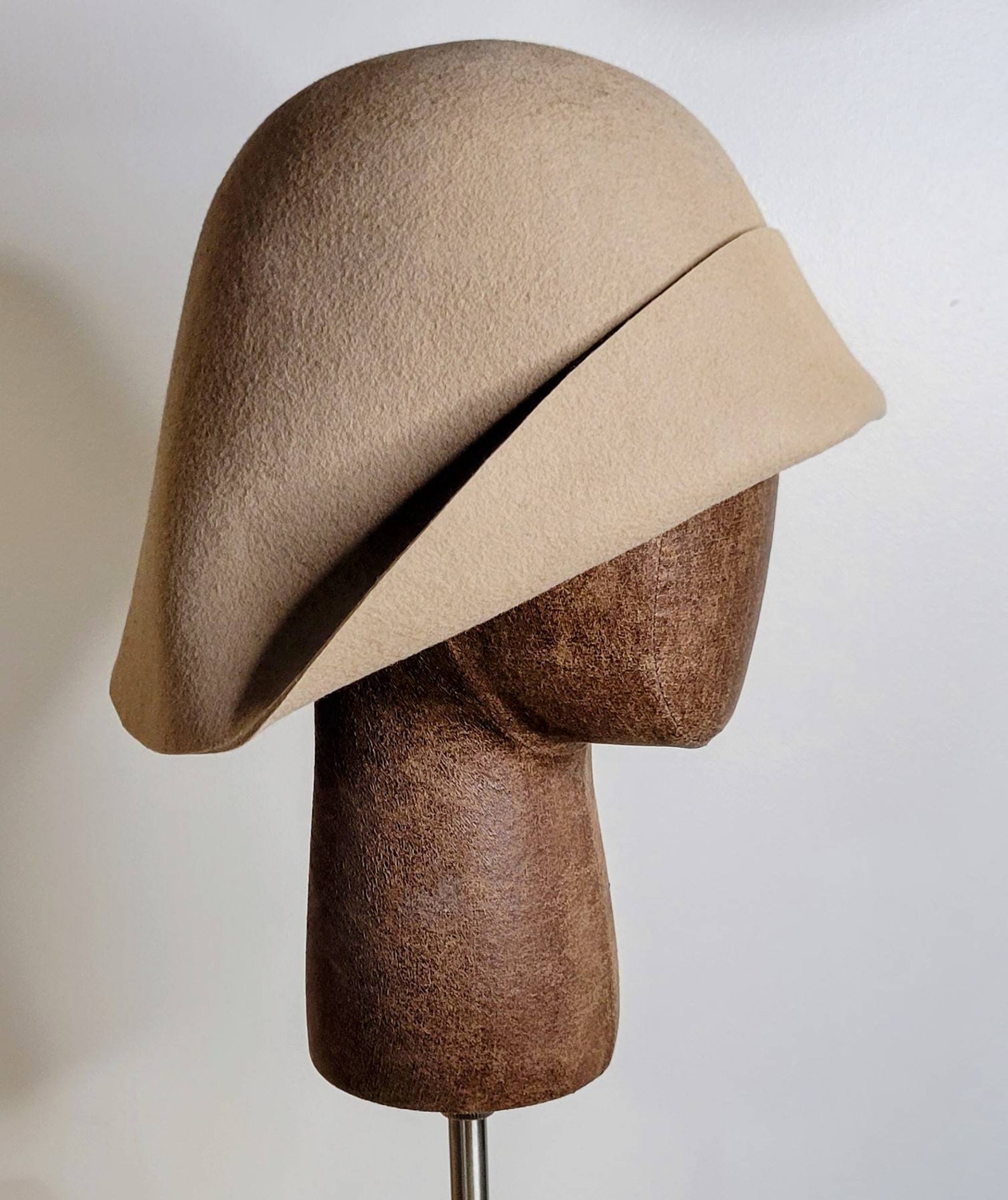 Wool Felt Hat Gothic Bell Renaissance Hood Bucket SCA | Etsy