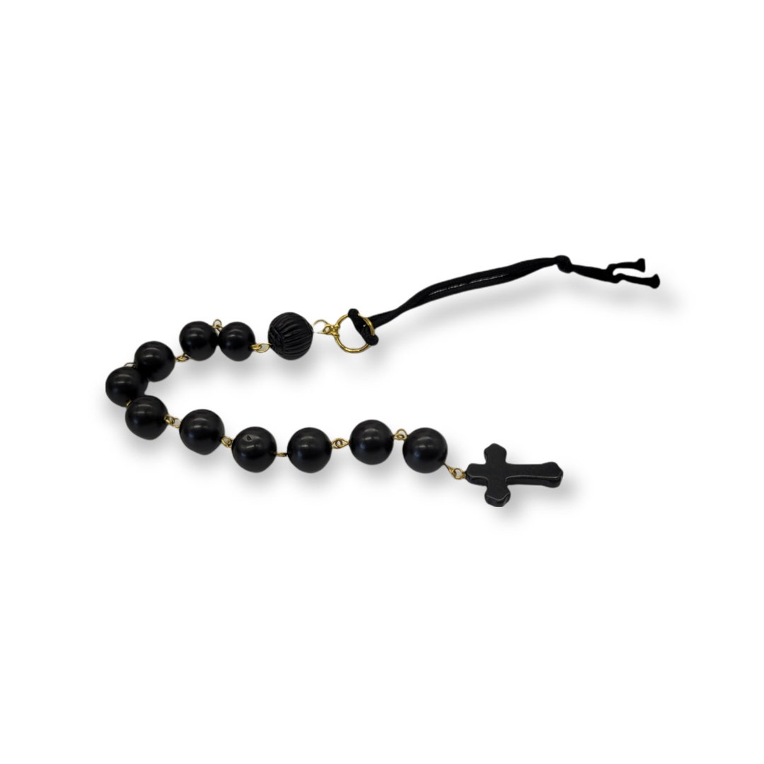 Jet Tenner With Cross Renaissance Jet Paternoster German Zehner - Etsy