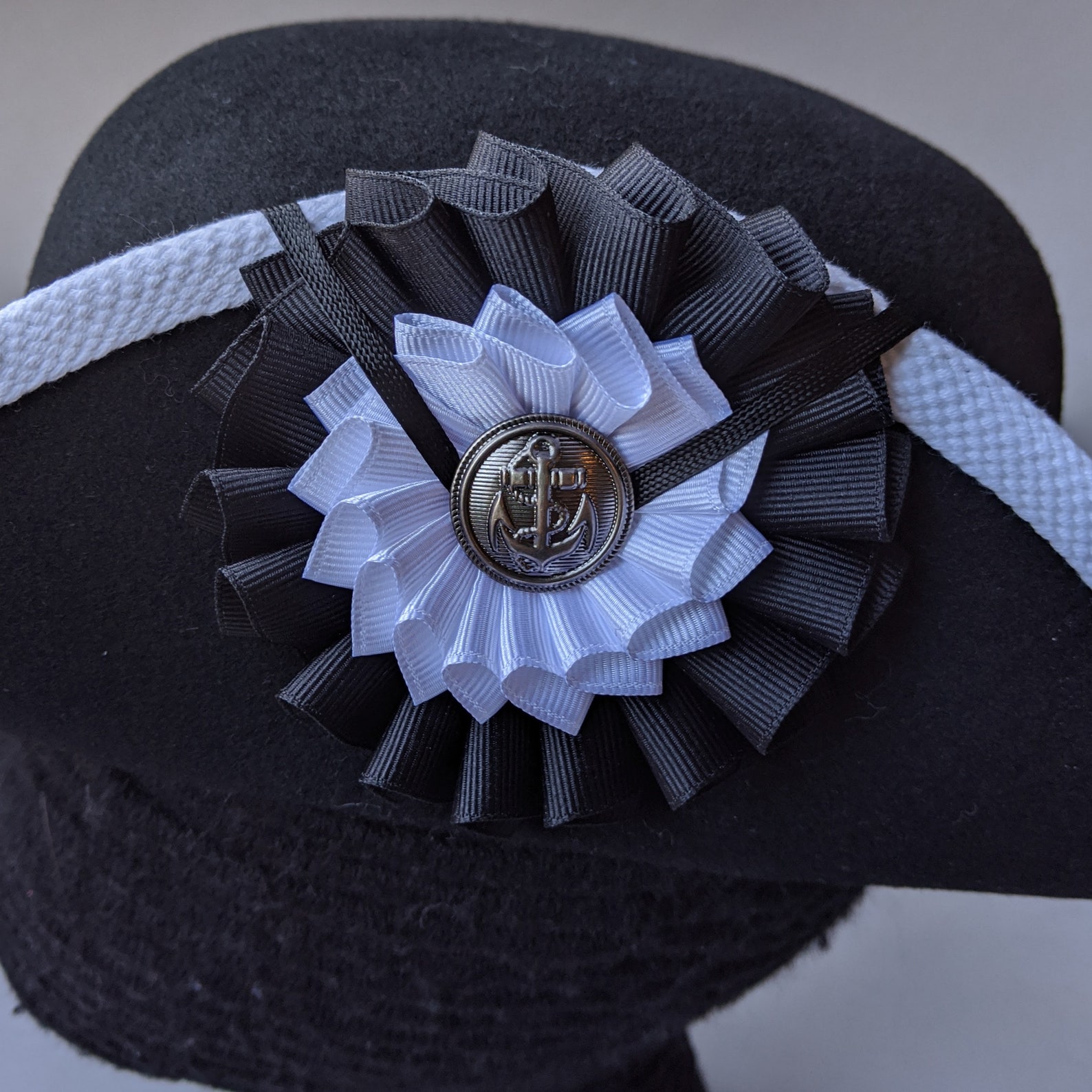 Rev War Continental Marines Hat White Edged Round Hat W - Etsy