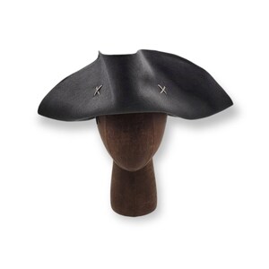 Grey Pauper's Tricorn Poor Man's Tricorn Laced Tricorn Cocked Felt Hat ...