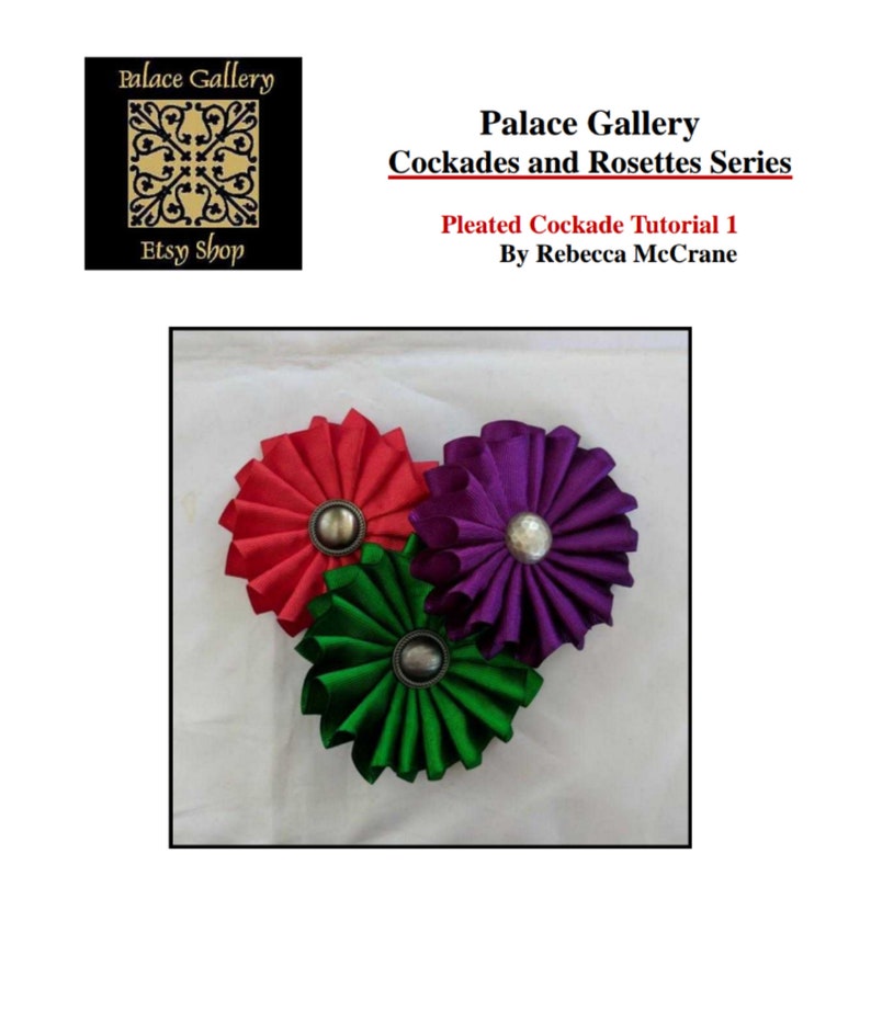 DIY Pleated Cockade Tutorial Cockade Pattern - Etsy