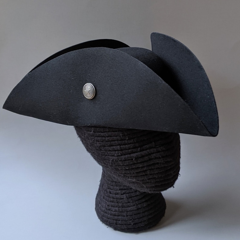Captain's Tricorn Colonial Military Cockade Hat | Etsy