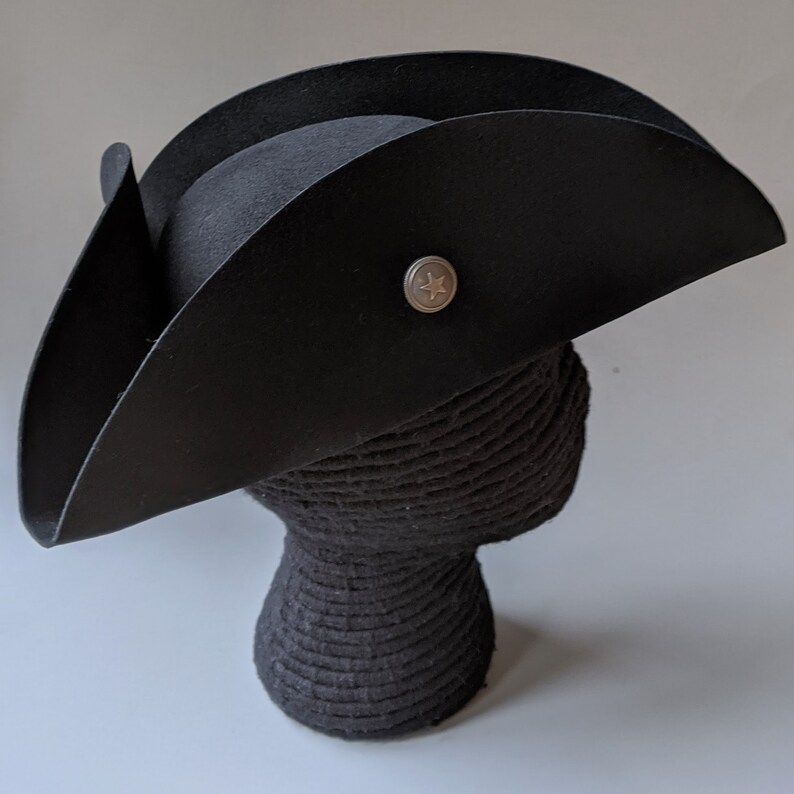 Captain's Tricorn Colonial Military Cockade Hat | Etsy