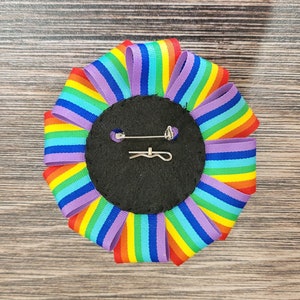 Rainbow Cockade for Hats or Clothing - Rosette - LGBTQ Pride Ribbon - Etsy