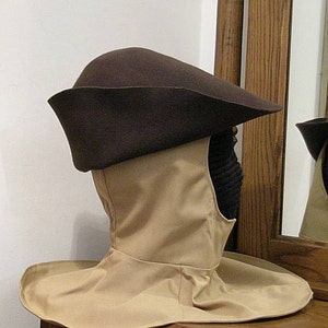 Wool Felt Hat Gothic Bell Renaissance Hood Bucket SCA | Etsy