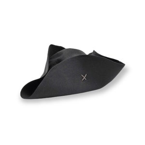 Grey Pauper's Tricorn Poor Man's Tricorn Laced Tricorn Cocked Felt Hat ...