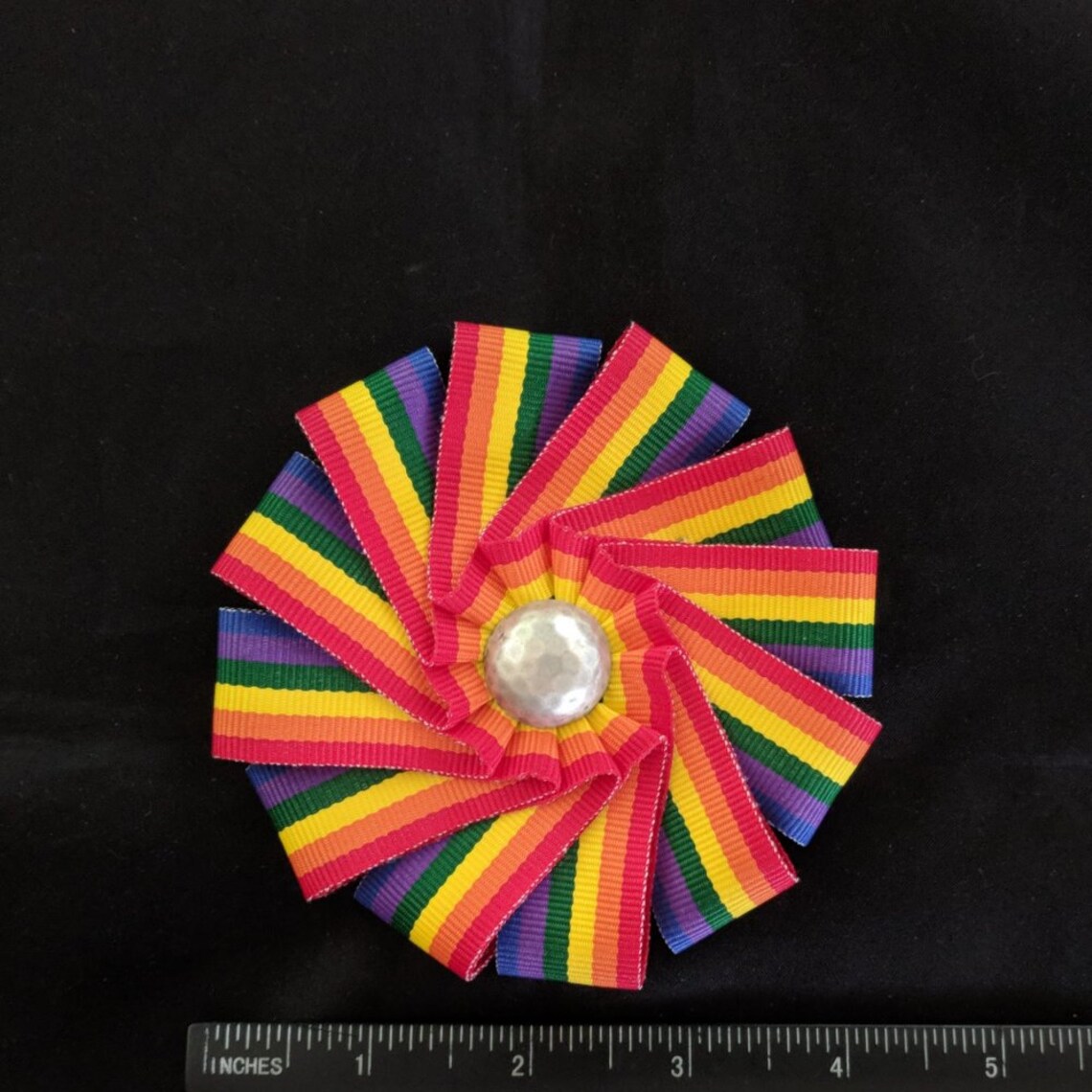 Rainbow Cockade for Hats or Clothing Rosette LGBTQ Pride | Etsy