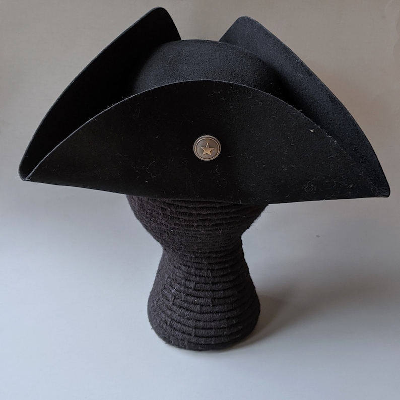 Captain's Tricorn Colonial Military Cockade Hat | Etsy