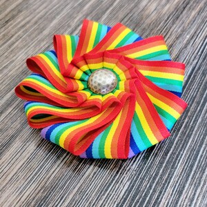Rainbow Cockade for Hats or Clothing - Rosette - LGBTQ Pride Ribbon - Etsy