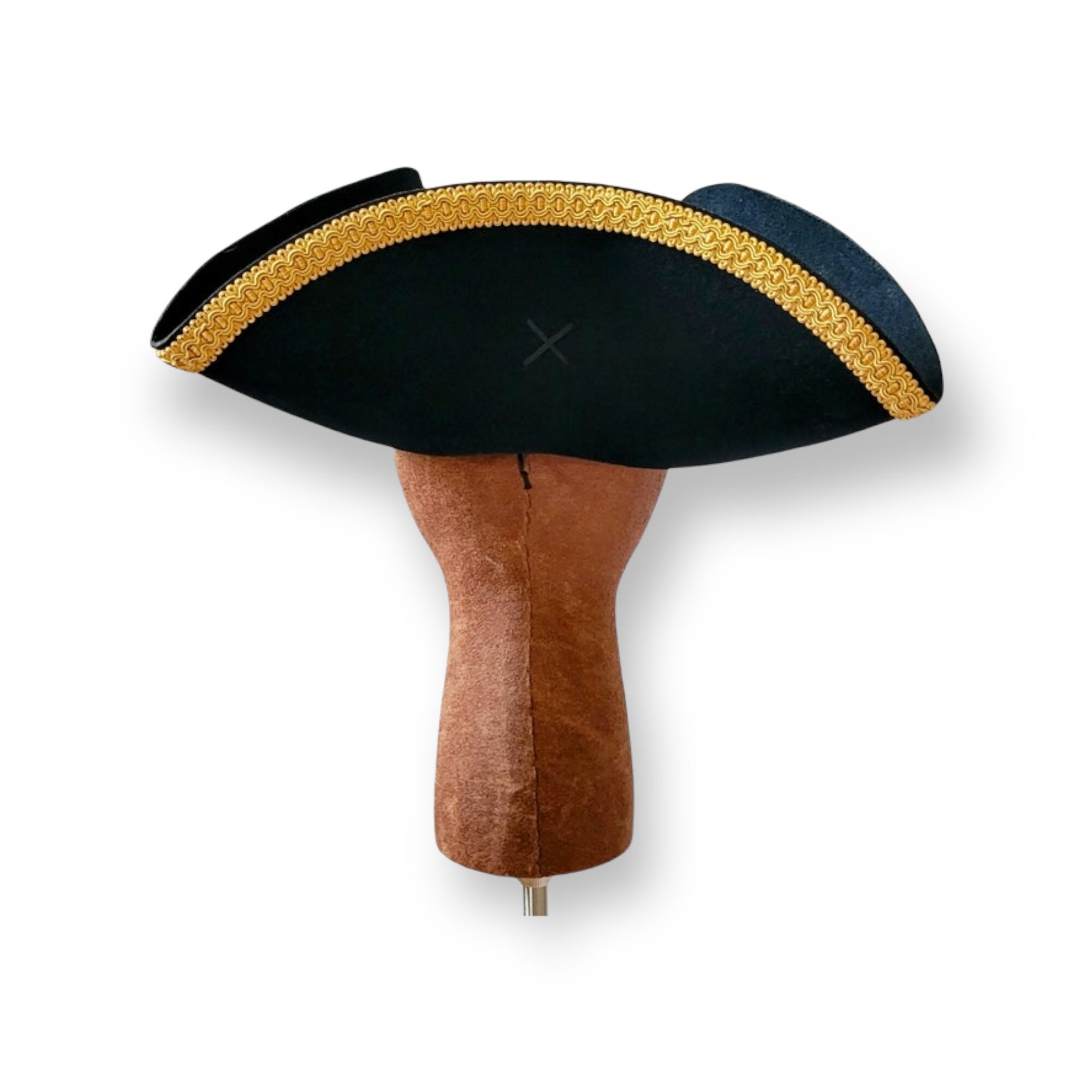 Gold Trimmed Tricorn Cockade Hat Colonial Tricorne - Etsy Australia