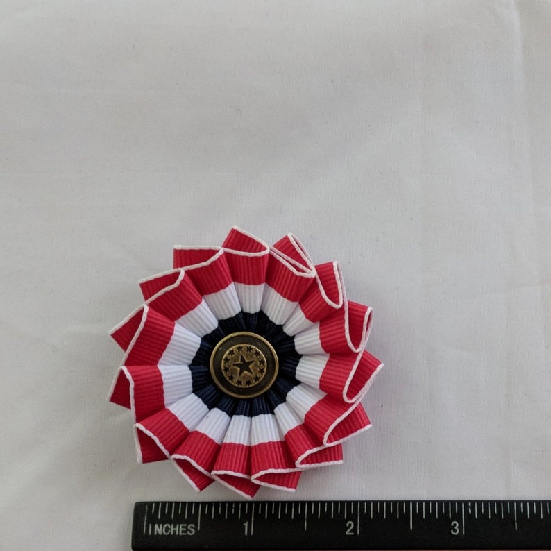 Two American Patriotic Cockades Tricolor Red White Blue - Etsy