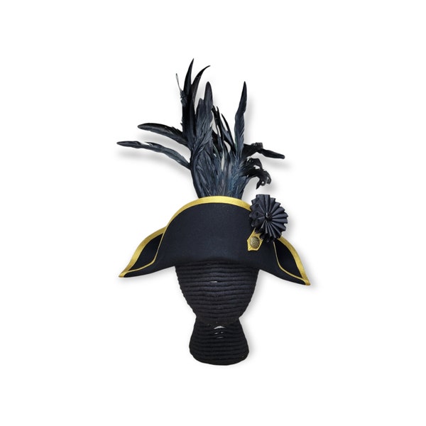 Bicorne Hat Black - Etsy