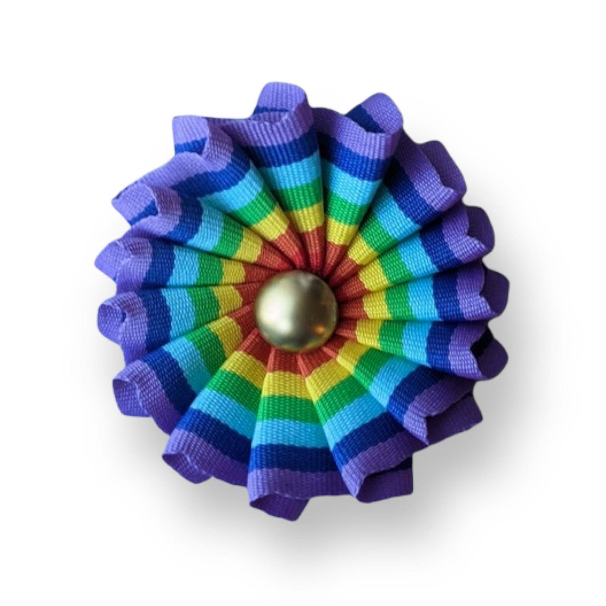 New Small Pleated Rainbow Cockade for Hat or Clothing LGBTQ | Etsy