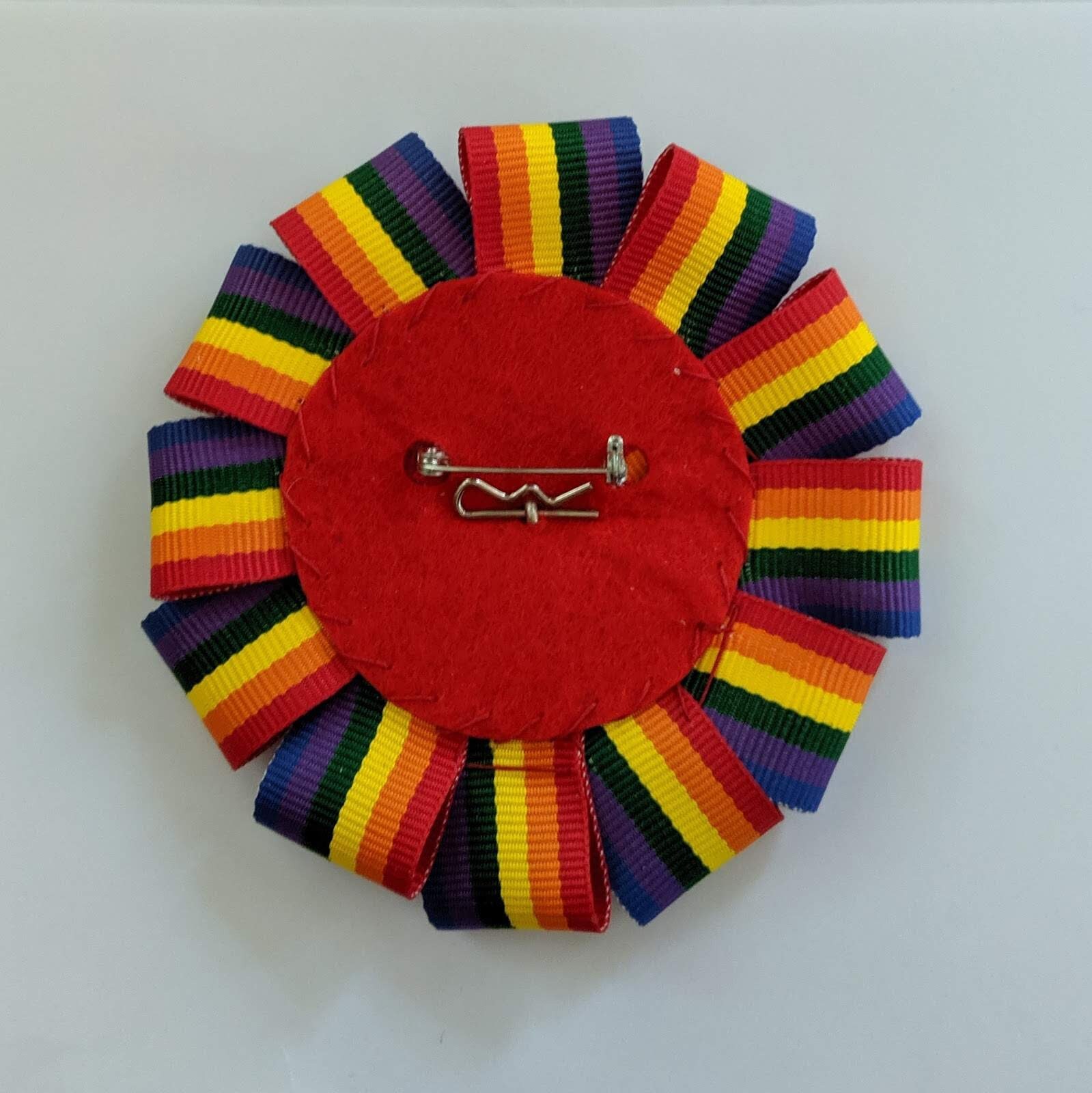 Rainbow Cockade for Hats or Clothing Rosette LGBTQ Pride | Etsy
