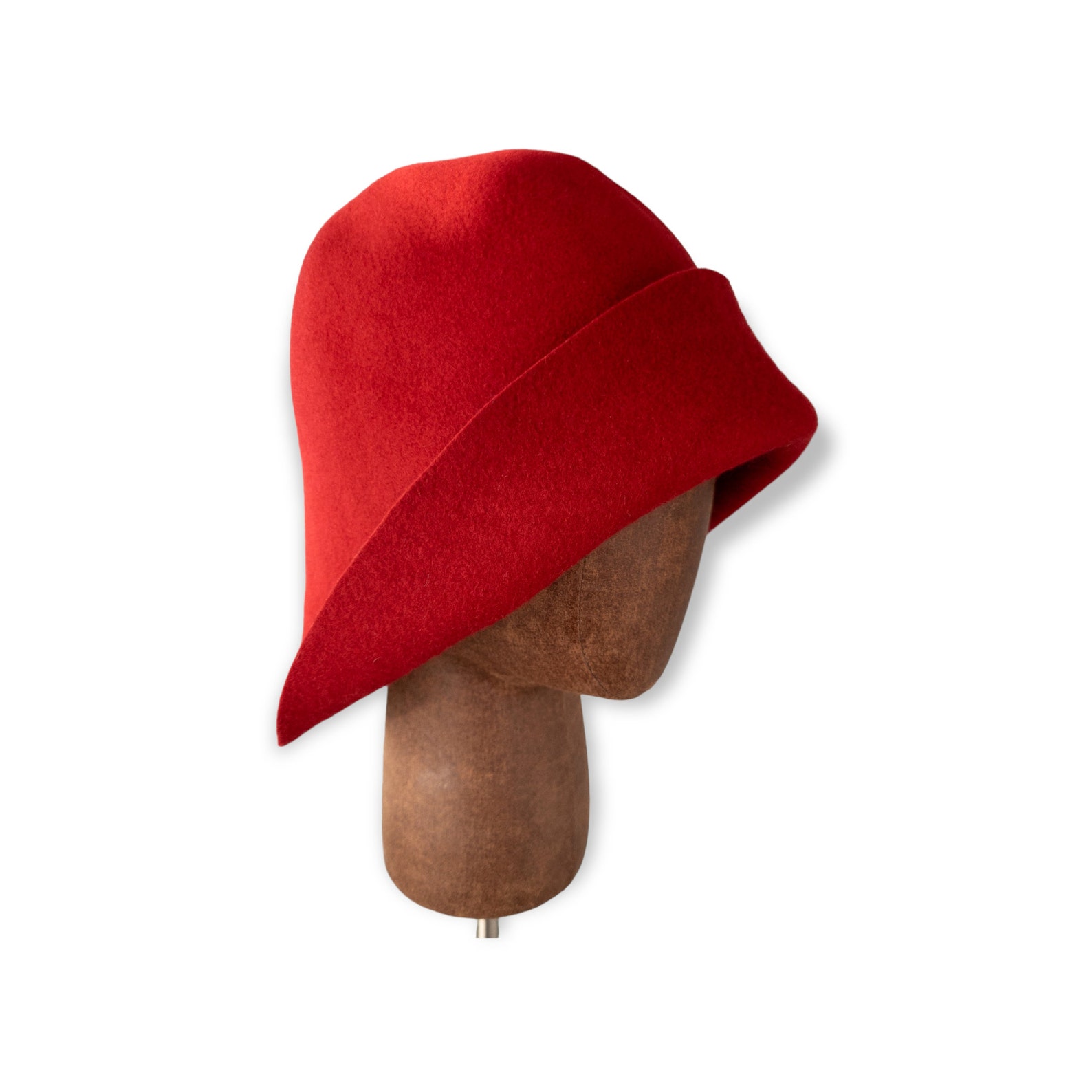 Wool Felt Hat Gothic Bell Renaissance Hood Bucket SCA - Etsy