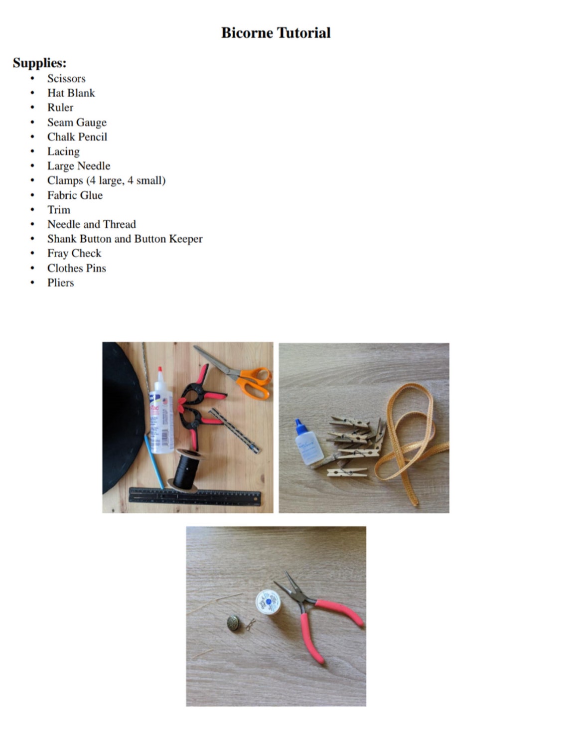 DIY Trimmed Bicorne Hat Making Tutorial DIY Bicorne | Etsy