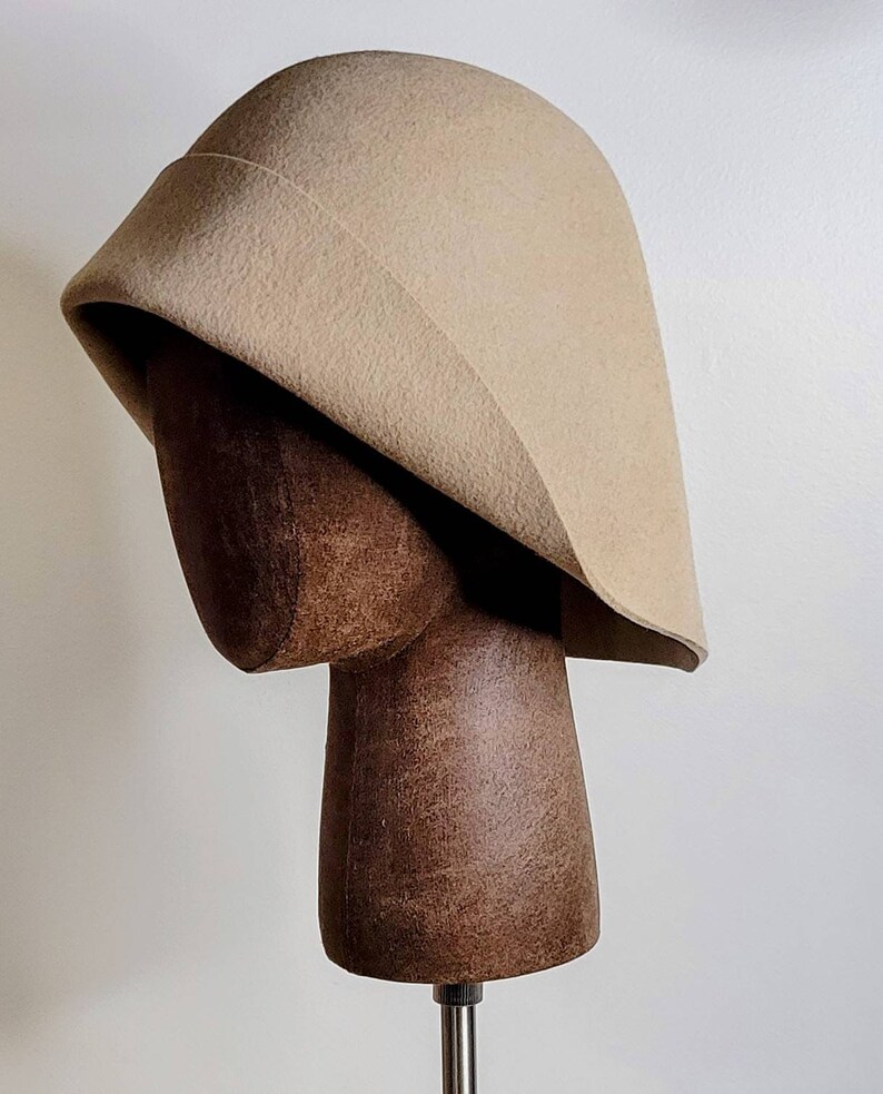 Wool Felt Hat Gothic Bell Renaissance Hood Bucket SCA | Etsy