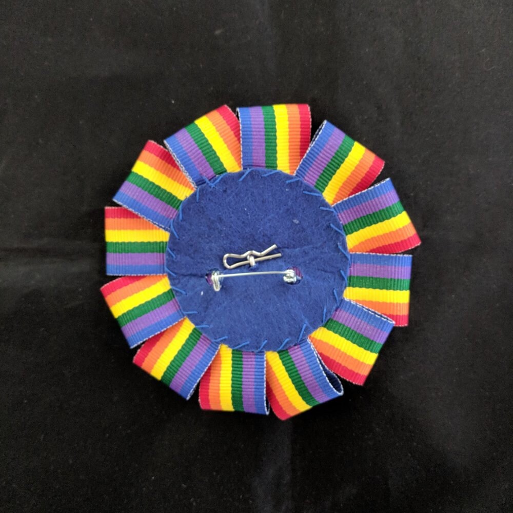 Rainbow Cockade for Hats or Clothing Rosette LGBTQ Pride | Etsy