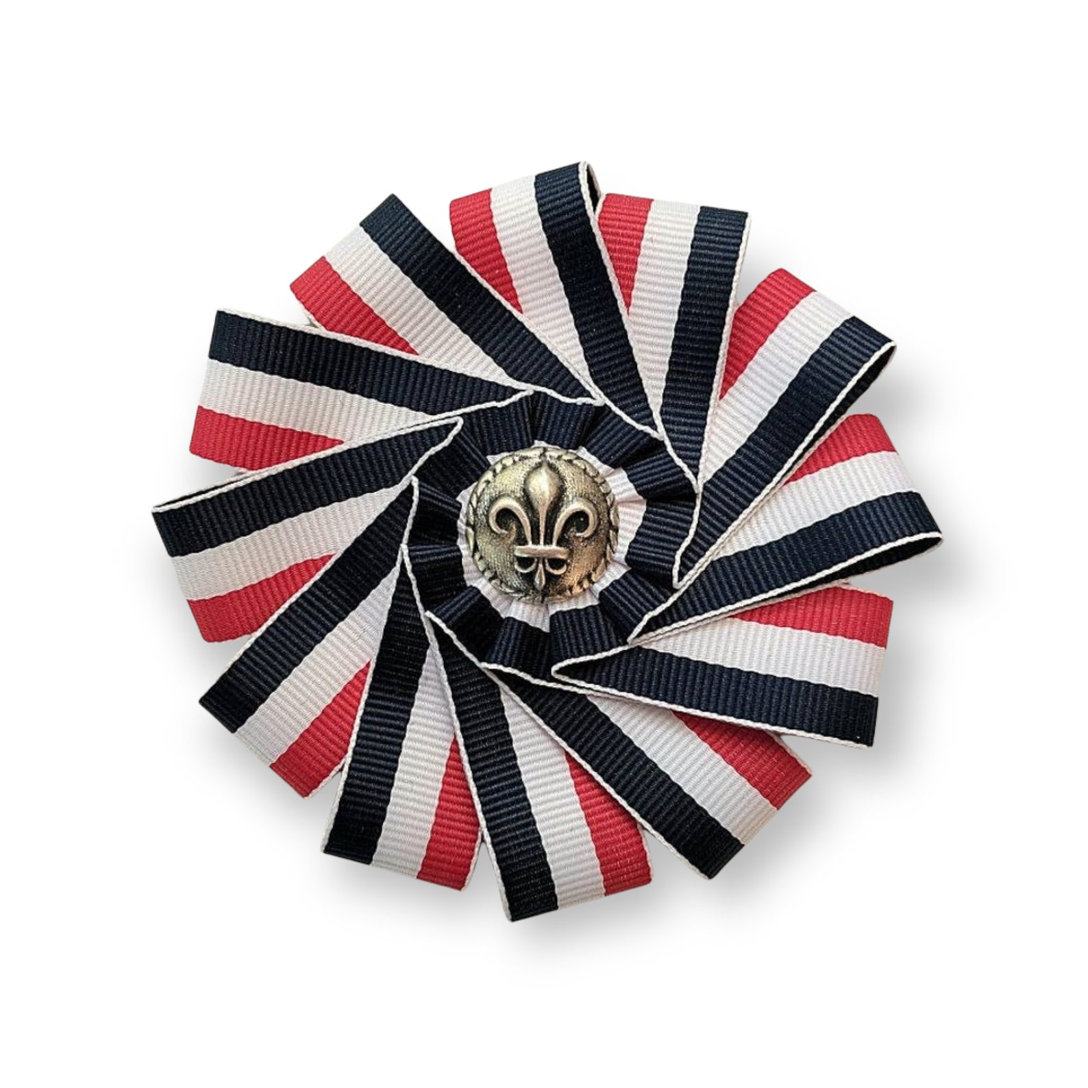 Cockade French Tricolore Blue White Red Ribbon Bastille - Etsy