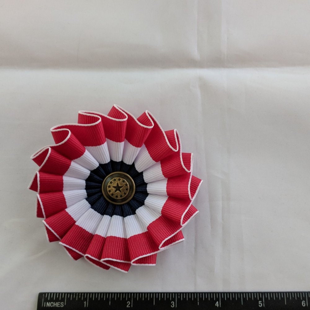 Two American Patriotic Cockades Tricolor Red White Blue | Etsy