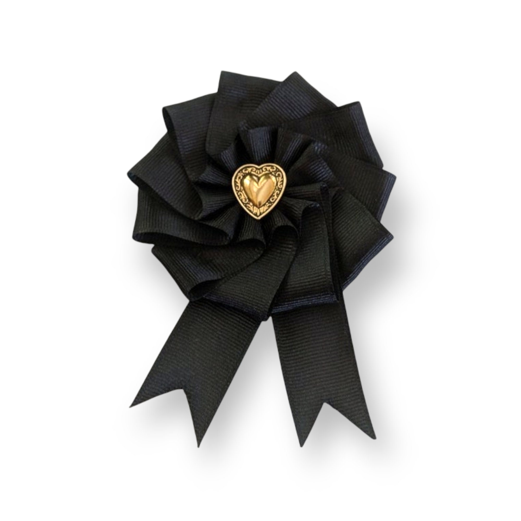 Black Mourning Cockade for Hat or Clothing Grieving Heart - Etsy