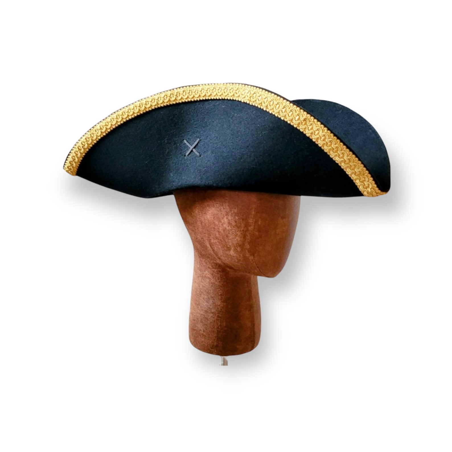 Gold Trimmed Tricorn Cockade Hat Colonial Tricorne - Etsy Australia