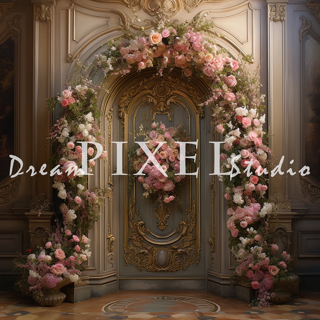 Floral Backdrop, Photoshop Backdrop, Romantic Backdrop, Palace Backdrop ...