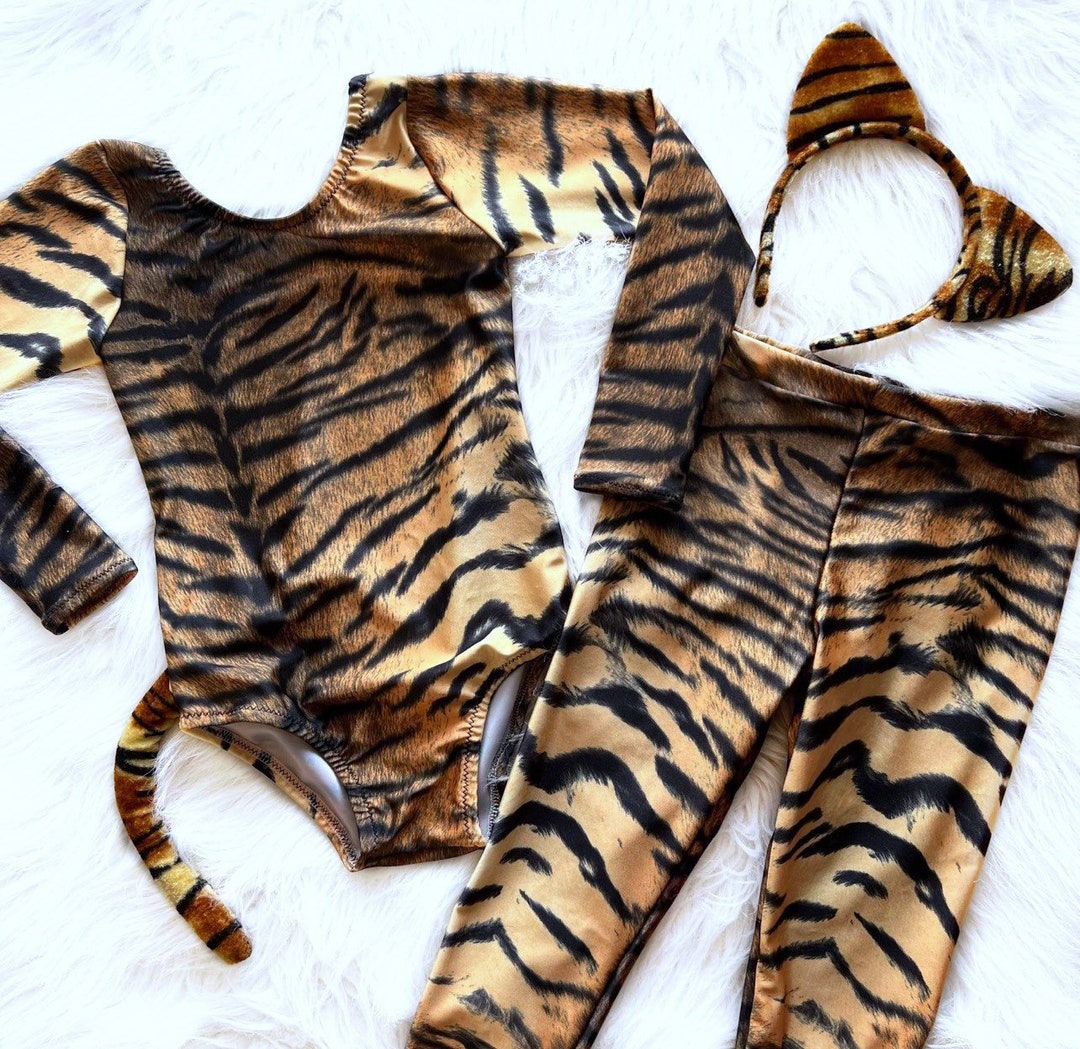 Tiger Leotard Animal Print Leotard Halloween Costume Girls - Etsy UK