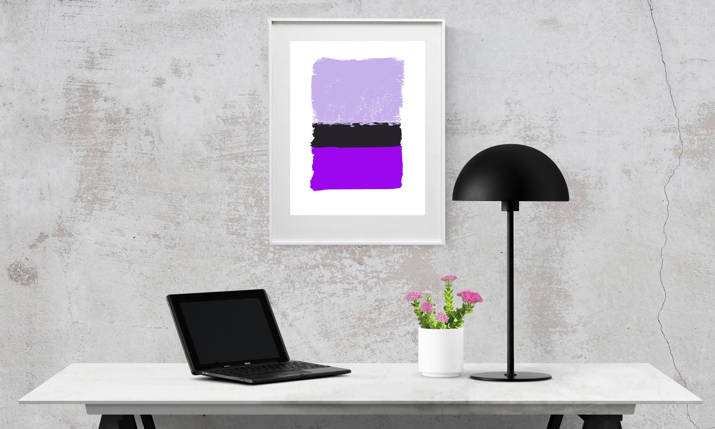 Purple Abstract Art Print, Purple Abstract Wall Art, Kids Abstract ...