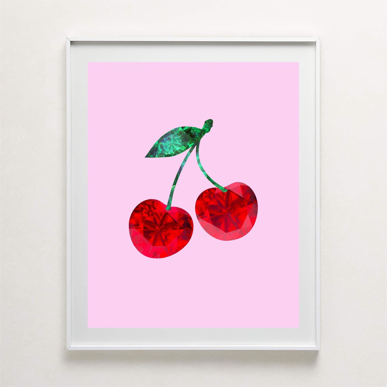 Cherry Art, Cherry Print, Cherry Wall Art, Cherry Wall Decor, Fruit ...