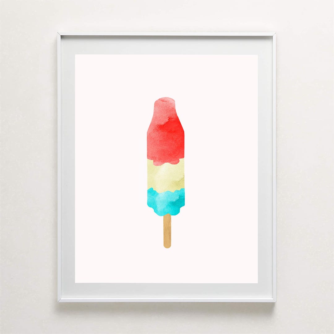 Kids Popsicle Art, Popsicle Print, Popsicle Wall Art, Kids Popsicle ...