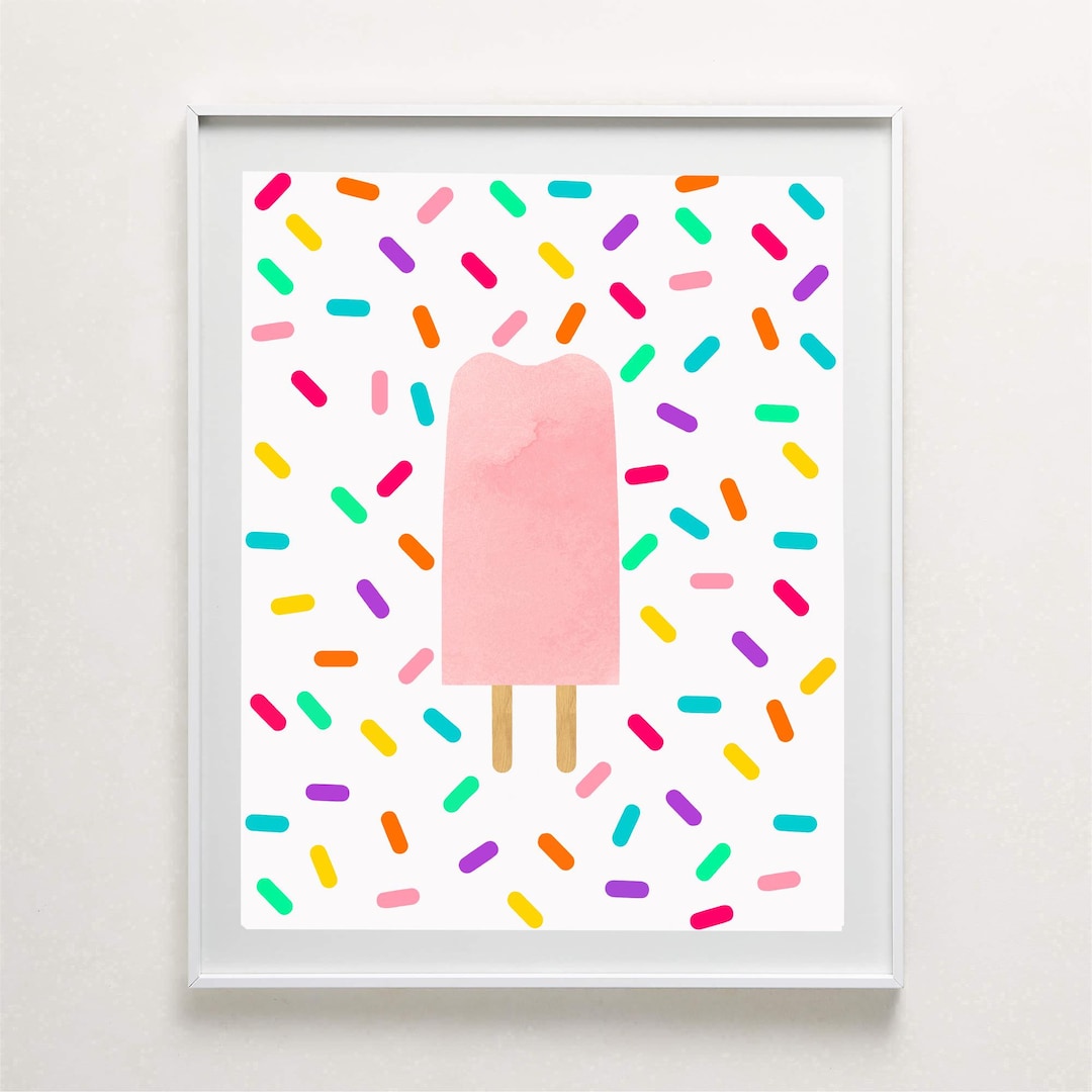 Kids Popsicle Art, Popsicle Print, Popsicle Wall Art, Popsicle ...