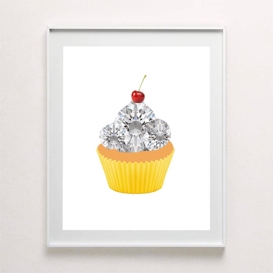 Cupcake Art Print, Kids Cupcake Art, Cupcake Print, Pop Art Food Print ...