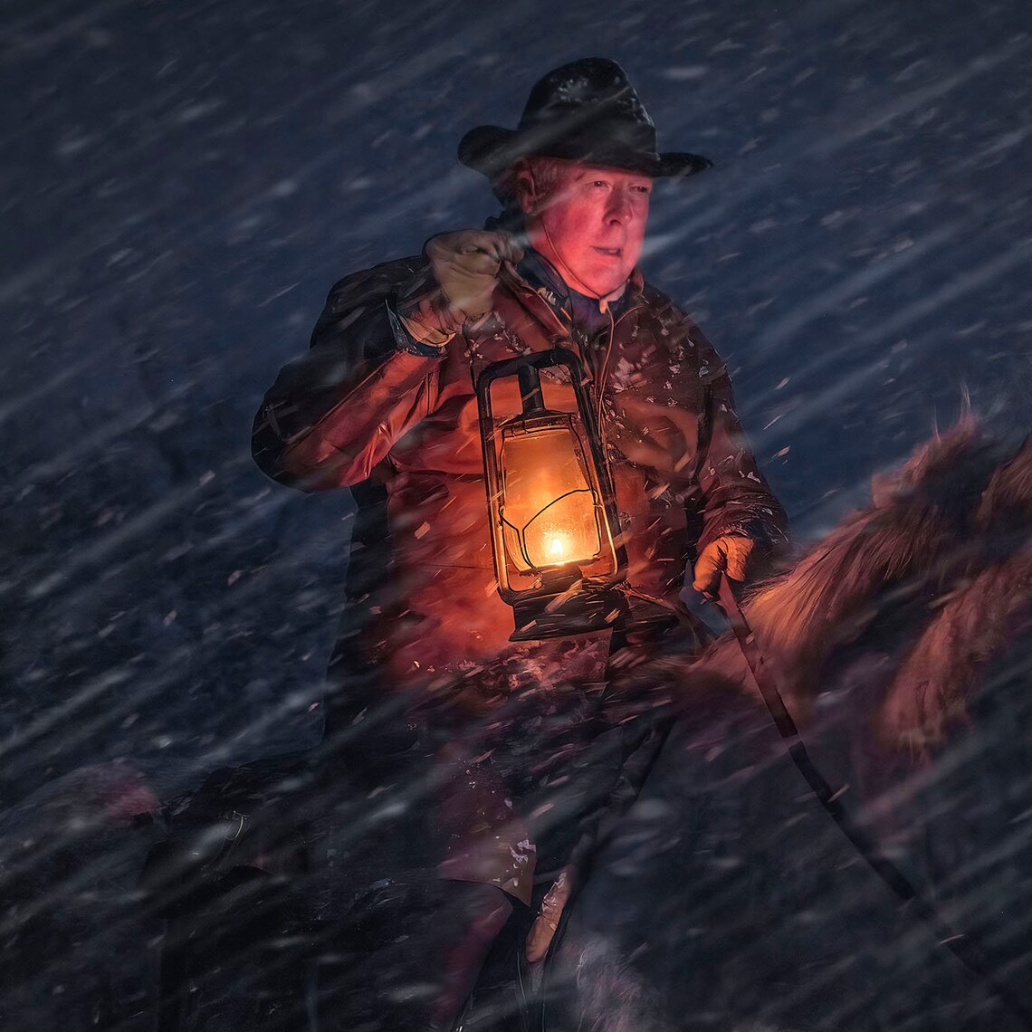 Winter Cowboy Night Ride Photo | Samsung Frame TV Photo | 4K Fine Art ...