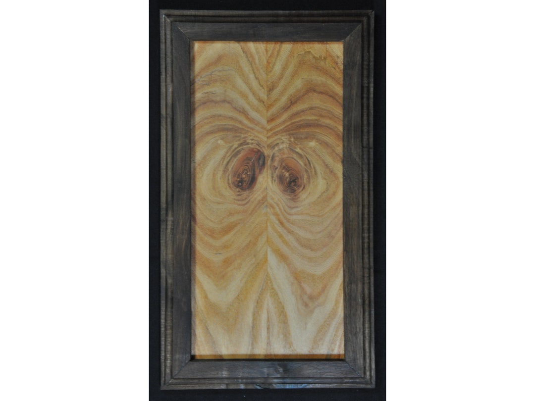 Wall Art - Figured Honey Locust Panel in a Black Walnut Frame - Etsy