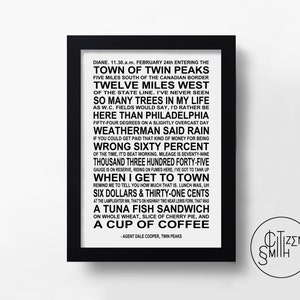 TWIN PEAKS - Special Agent Dale Cooper Quote - David Lynch - Entering ...