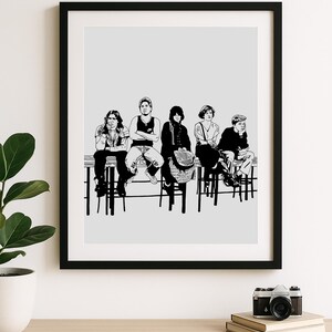 The Breakfast Club Art Print – Hand-drawn A3/A4 Poster – Minimalist ...