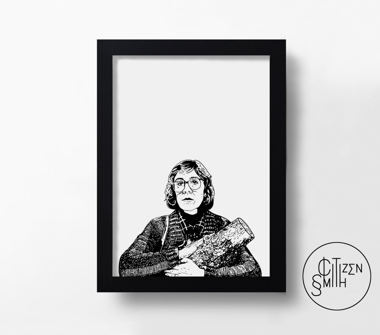 TWIN PEAKS - the Log Lady - David Lynch - Hand-drawn Film Art Print/ TV ...