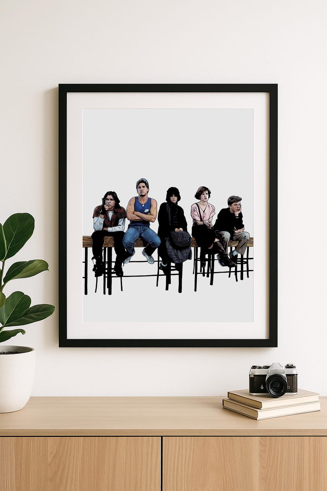 The Breakfast Club Art Print – Hand-drawn A3/A4 Poster – Minimalist ...