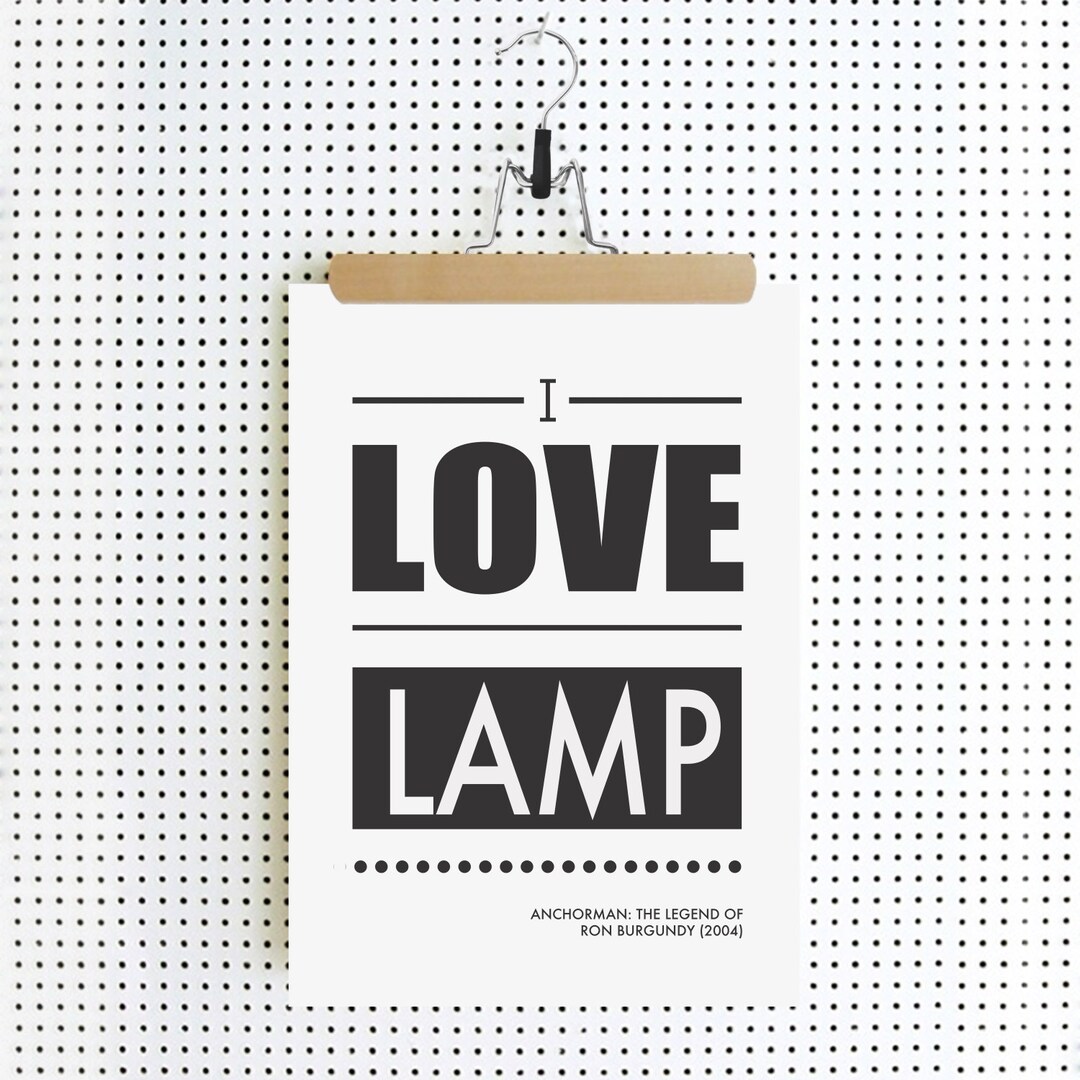 ANCHORMAN: the Legend of Ron Burgundy I LOVE LAMP Will - Etsy