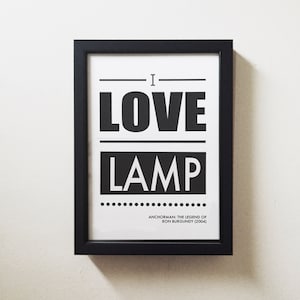 ANCHORMAN: the Legend of Ron Burgundy - I LOVE LAMP - Will Ferrell ...