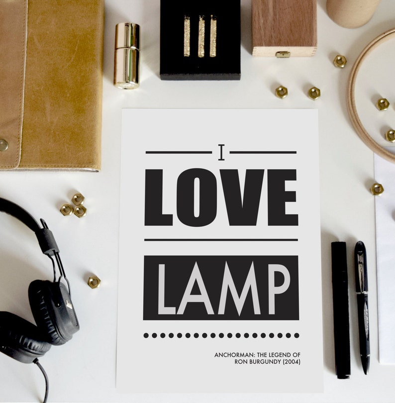 ANCHORMAN: the Legend of Ron Burgundy I LOVE LAMP Will - Etsy