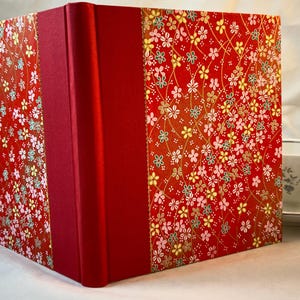 Journal: Red and Japanese Paper With Blank Pages, Hand Sewn - Etsy