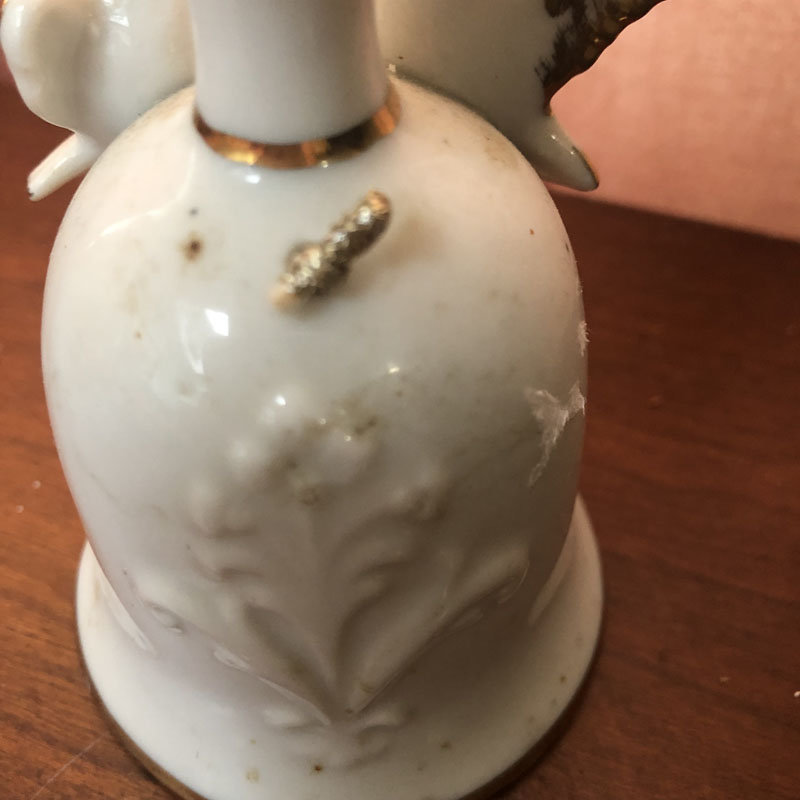 Vintage Enesco BIRD BELL Sculpted White and Gold JAPAN - Etsy