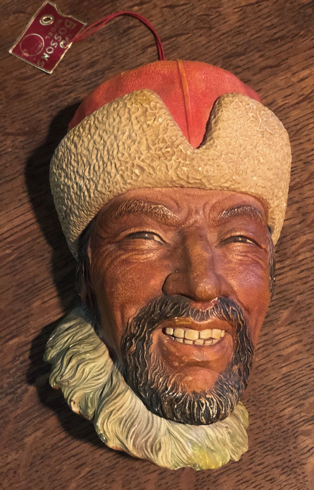 1966 Vintage Bossons Himalayan Head Chalkware W/tag - Etsy