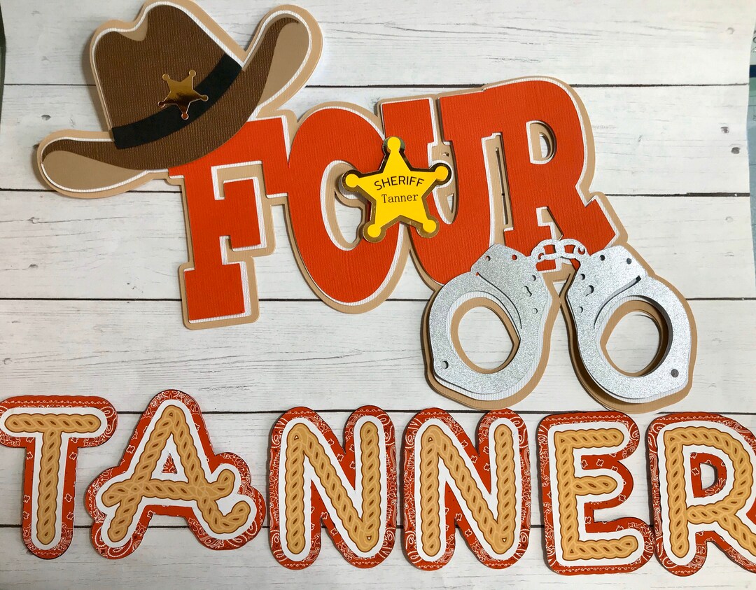 Western Sheriff Party Decorationscowboy Cake Topper-cowboy - Etsy