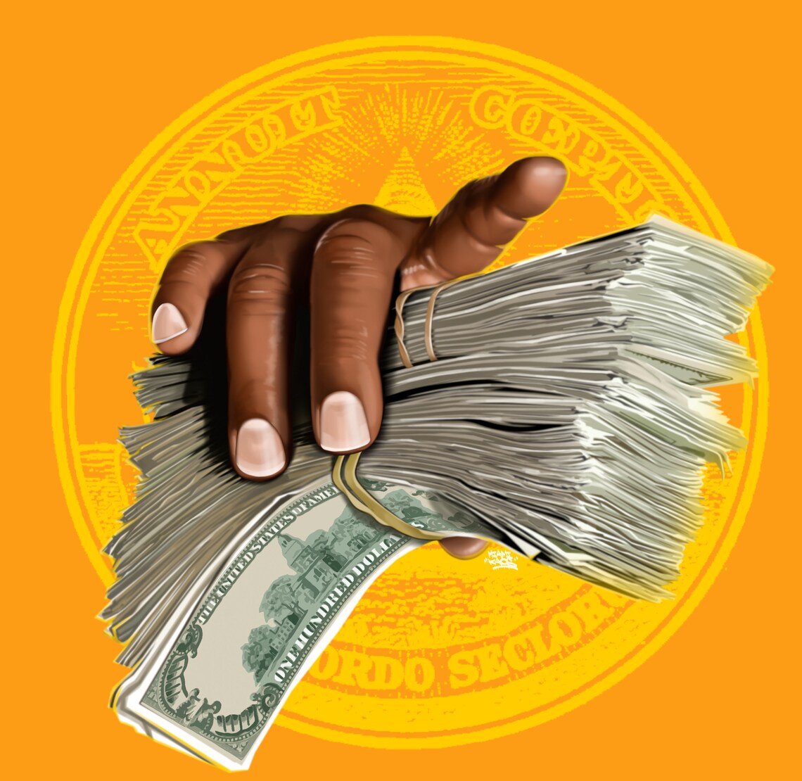 NEW MONEY in HAND Cash Stacks Held by Hustler Gangster Cream ...